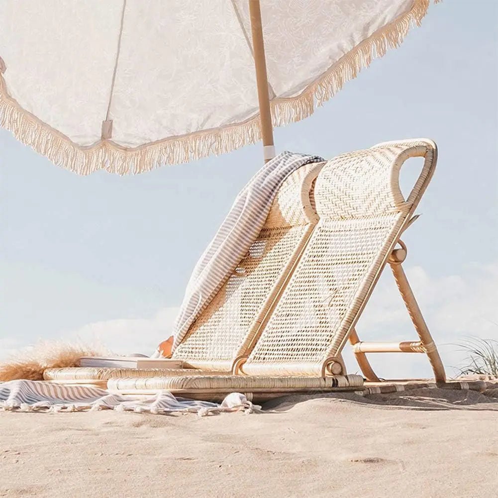 Portable Rattan Wicker Beach Chair | Urban Ashram