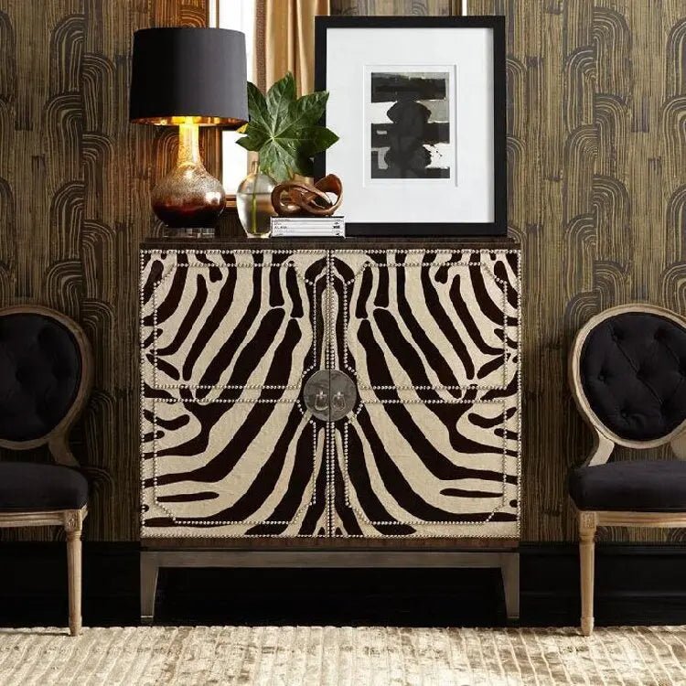 Vann Zebra Black Console Cabinet | Urban Ashram